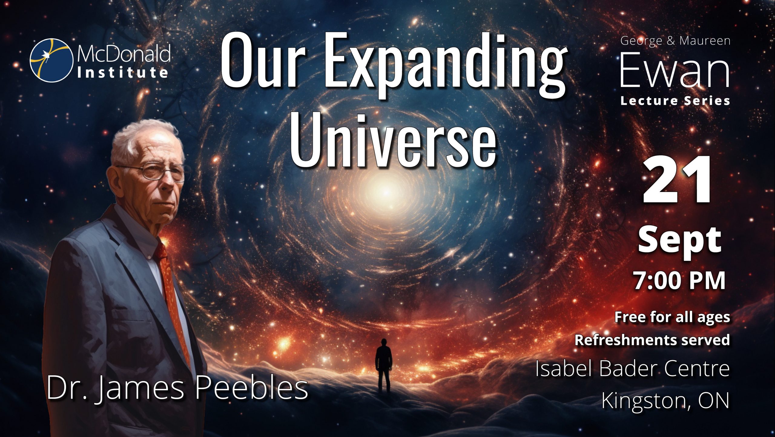 Sept 21: Our Expanding Universe - Dr. Jim Peebles - Ewan Lecture